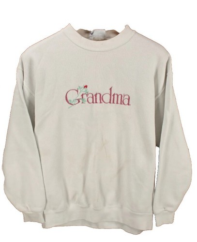 vtg 90s embroidered Grandma sweatshirt X-LARGE OVERSIZED FIT | eBay