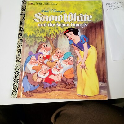 SNOW WHITE Golden Book 1997 No Writing Fair Condition | eBay