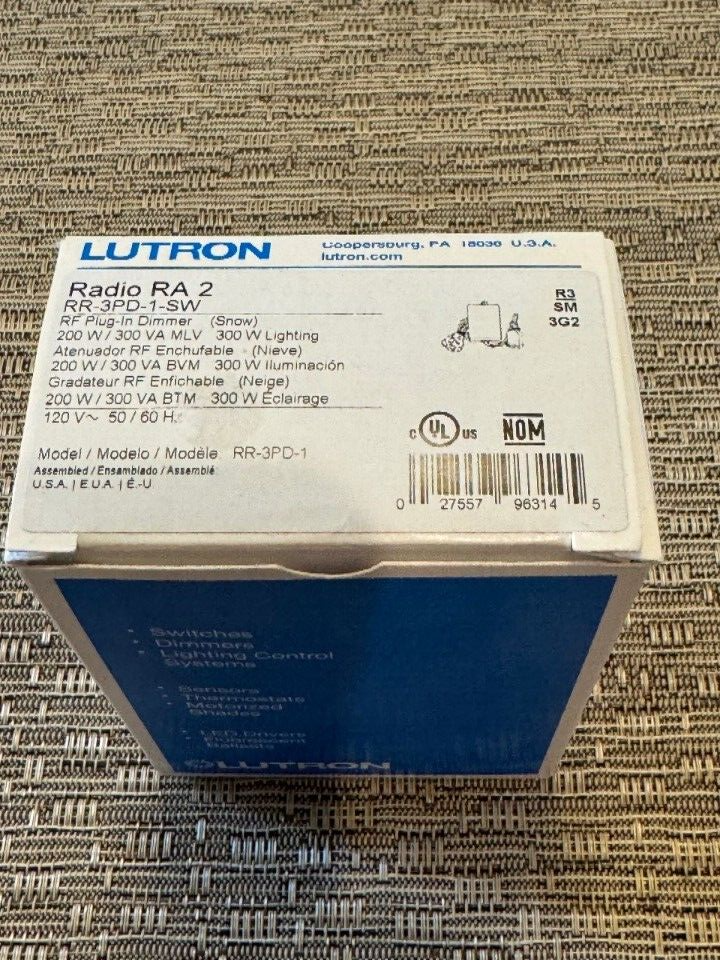 Lutron Radio Ra 2 RR-3PD-1-SW RF Plug In Table Top Dimmer - NEW | eBay