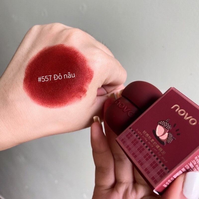 NOVO Makeup 2022 New Cute High Pigment Matte Lipstick Mushroom Lip ...