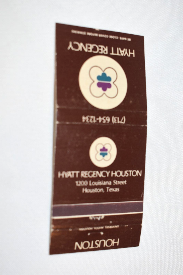 Hyatt Regency Houston Texas 30 Strike Matchbook Cover | eBay