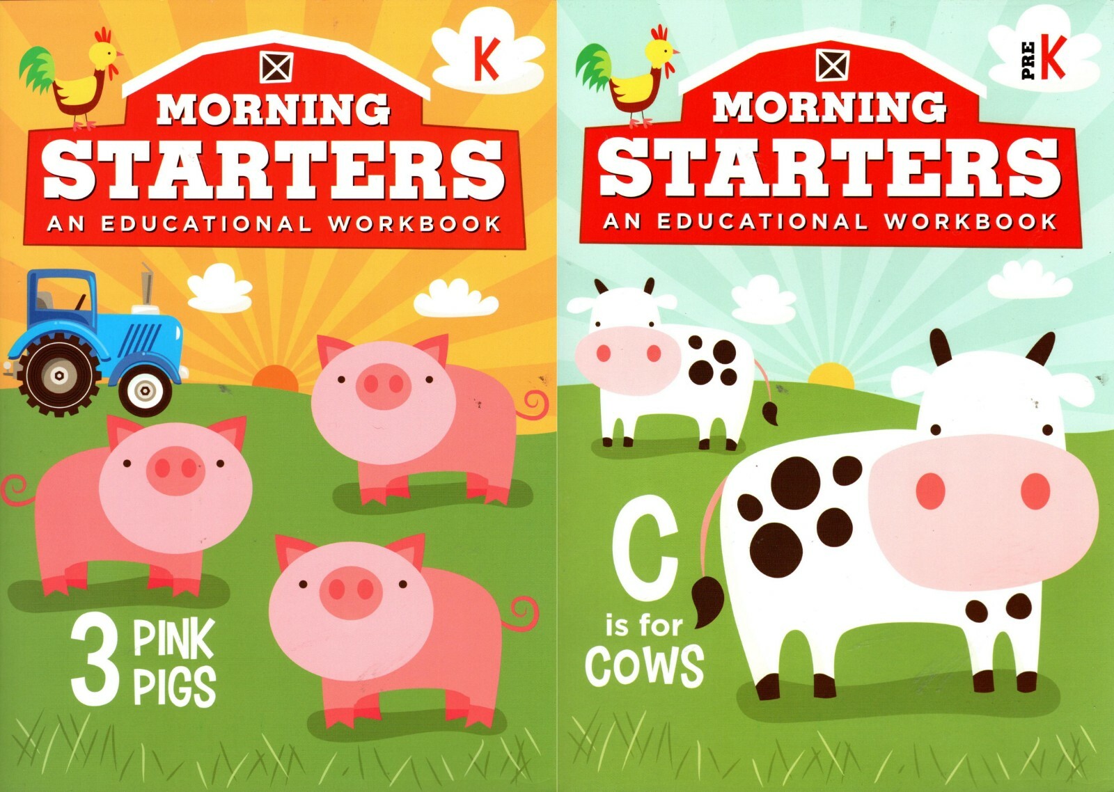 PRE-K & Kindergarten - Morning Starters Educational Workbooks - Set of ...