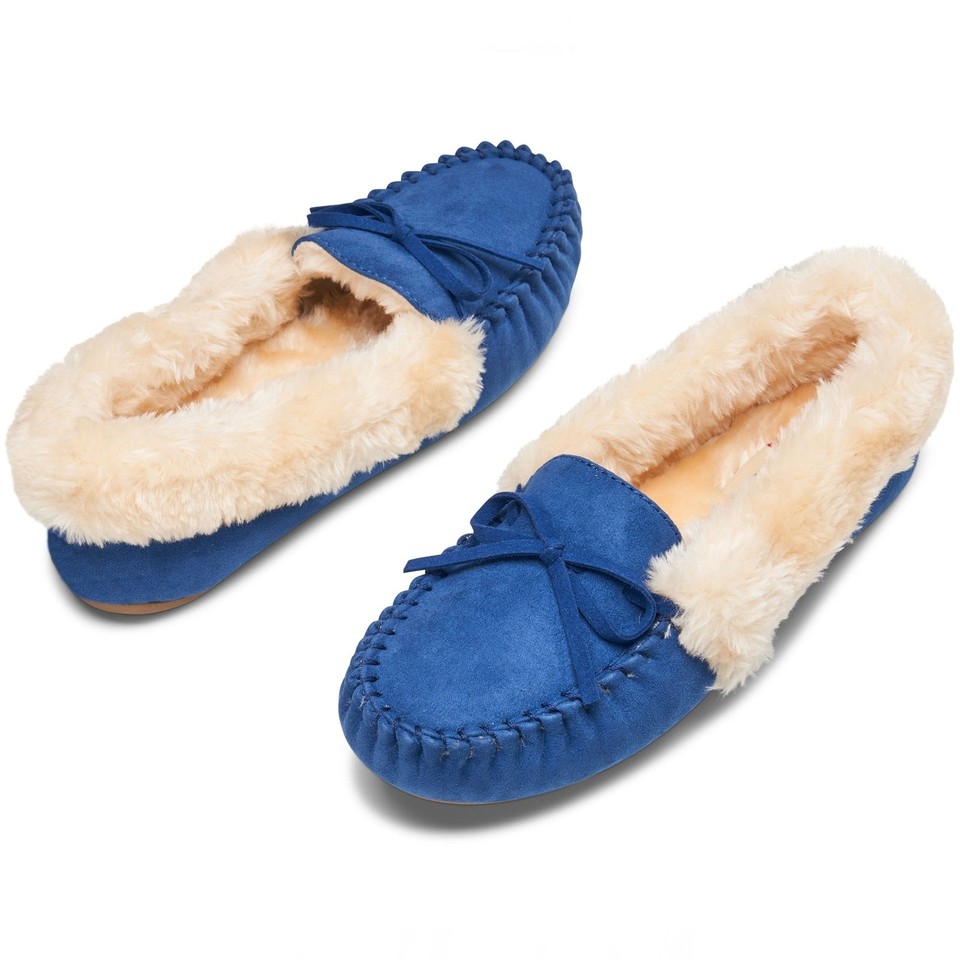 Alpine Swiss Women's Moccasin Slippers, Women's House Slippers, Winter ...