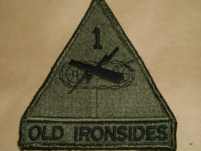 US ARMY OLD IRONSIDES 1ST ARMOR DIVISION PATCH OLIVE GREEN | eBay