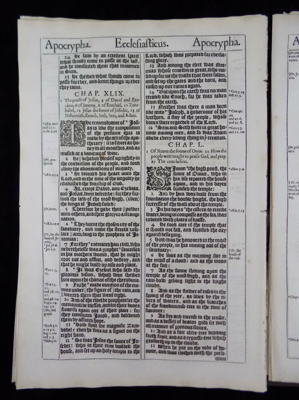 1611 KJV KING JAMES BIBLE PAGE * APOCRYPHA LEAF * YOU PICK * | eBay