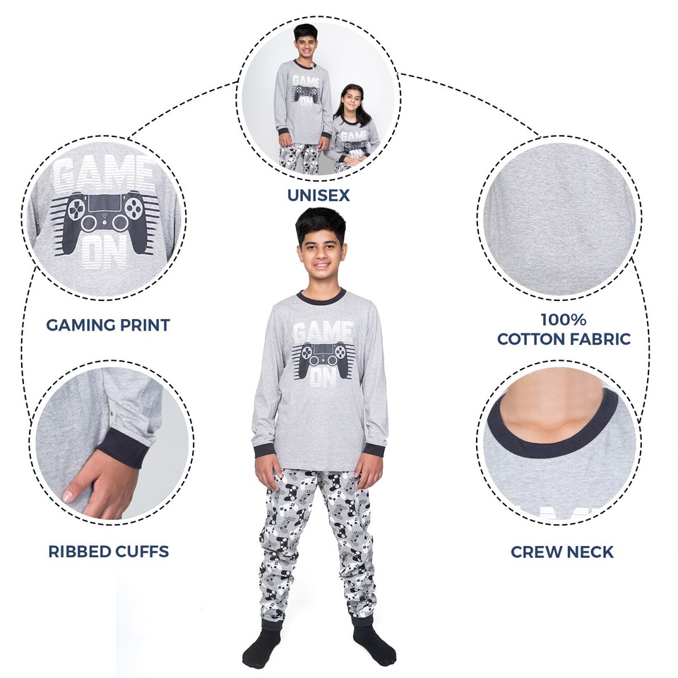 Kids Unisex Boys Girls Long Camo Cotton Gamer Gaming Pyjamas PJ Sets 5 ...