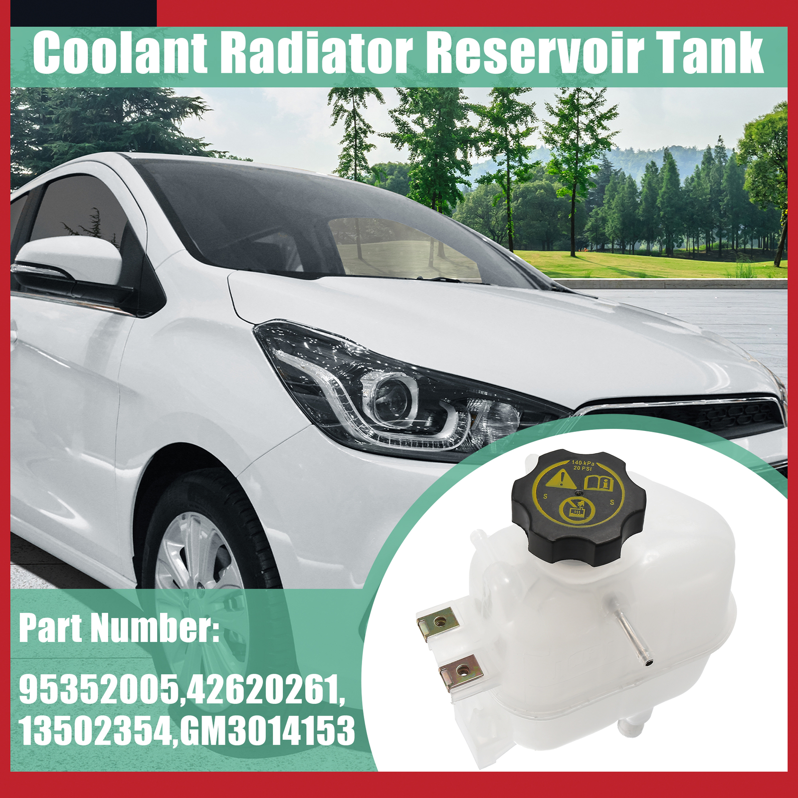 Pack of 1 For Chevrolet Spark 2013-2015 Coolant Radiator Reservoir Tank ...