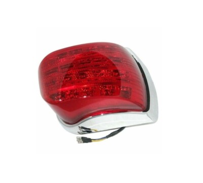 LED Tail Light Rear Lamp Chrome For Vespa LML Star Stella Deluxe PX 125 ...