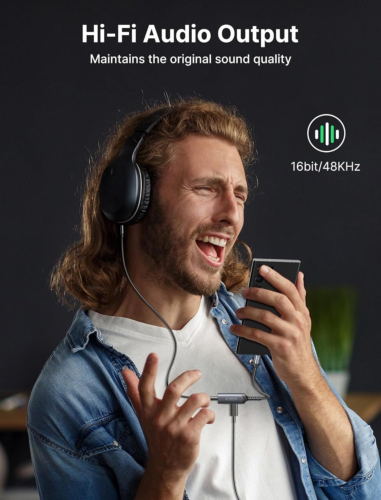 JSAUX USB C to 3.5mm Headphone and Charger Adapter, 2-in-1 AUX Mic Jack ...