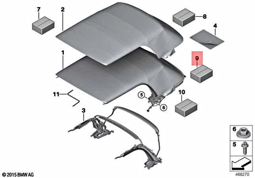 Genuine MINI R57 Convertible Rooftop Fabric Repair Kit OEM 54347276922 ...