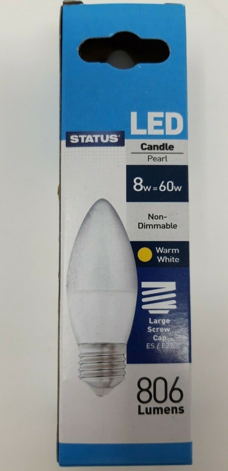Status LED Candle Bulb B22 E27 E14 B15 Warm White 2700K Light Bulbs ...