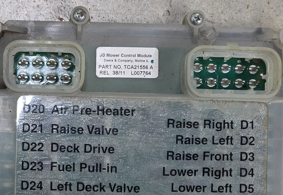 John Deere 1600-1620 Commercial Wide Area Mower Control Module TCA ...