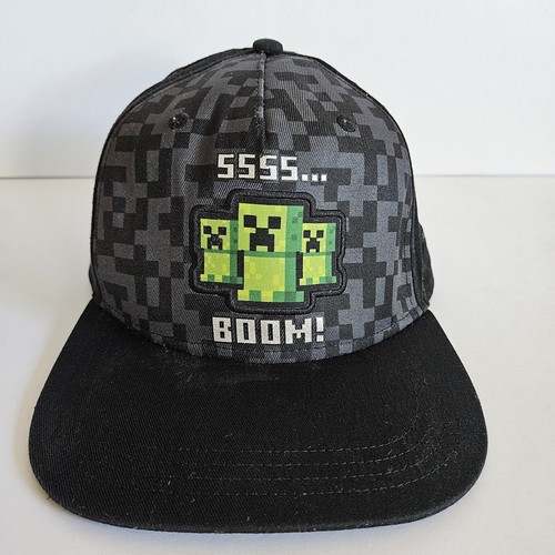 Minecraft Creeper SSSS Boom ! Black Ball Cap Adjustable Official Merchandise | eBay
