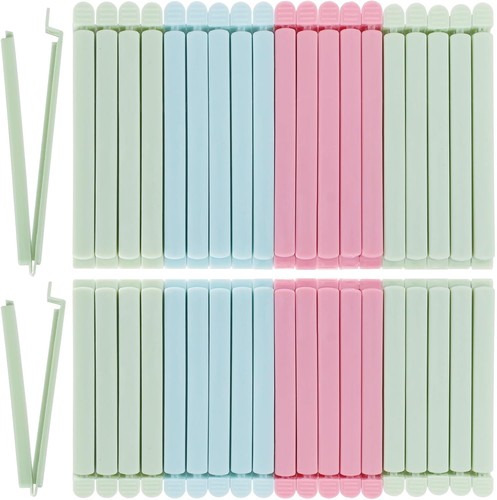 40 PCS Sealing Clip Bag Plastic Chip Clips Large Large, Blue, Green ...