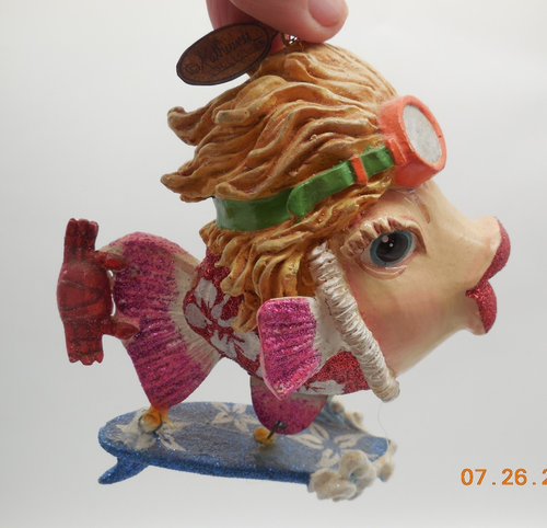 Katherines Collection Kissing Fish Ornament Hawaii Aloha Surfer | eBay