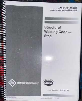 AWS D1.1/D1.1M:2015 Structural Welding Code Steel | eBay