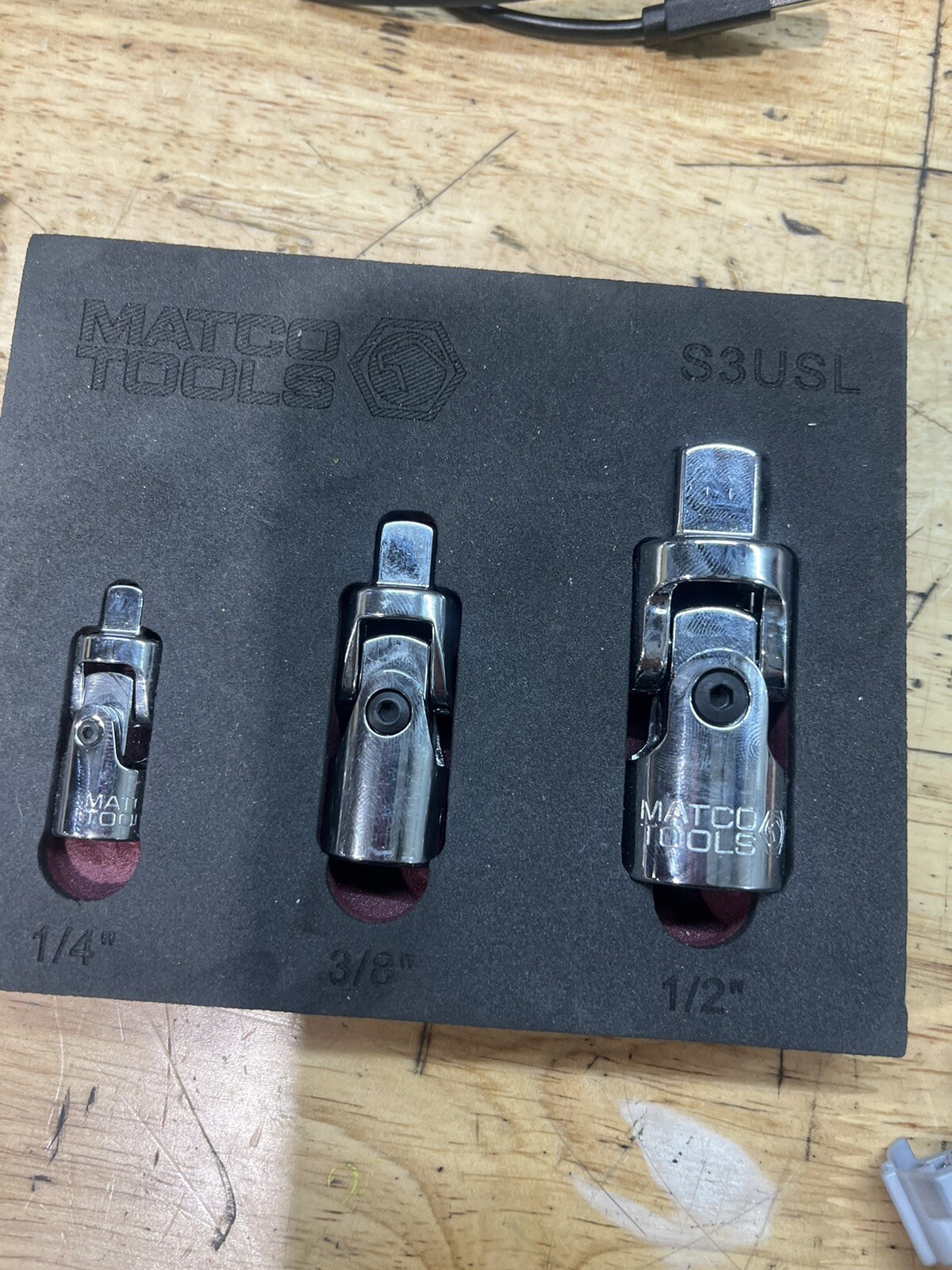 Matco Tools 3 Piece Spring Loaded Universal Joint Adapter Set S3USL for ...