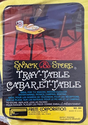 VTG Yellow Snack & Store Tray Table/Cabaret Table (NEW) | eBay