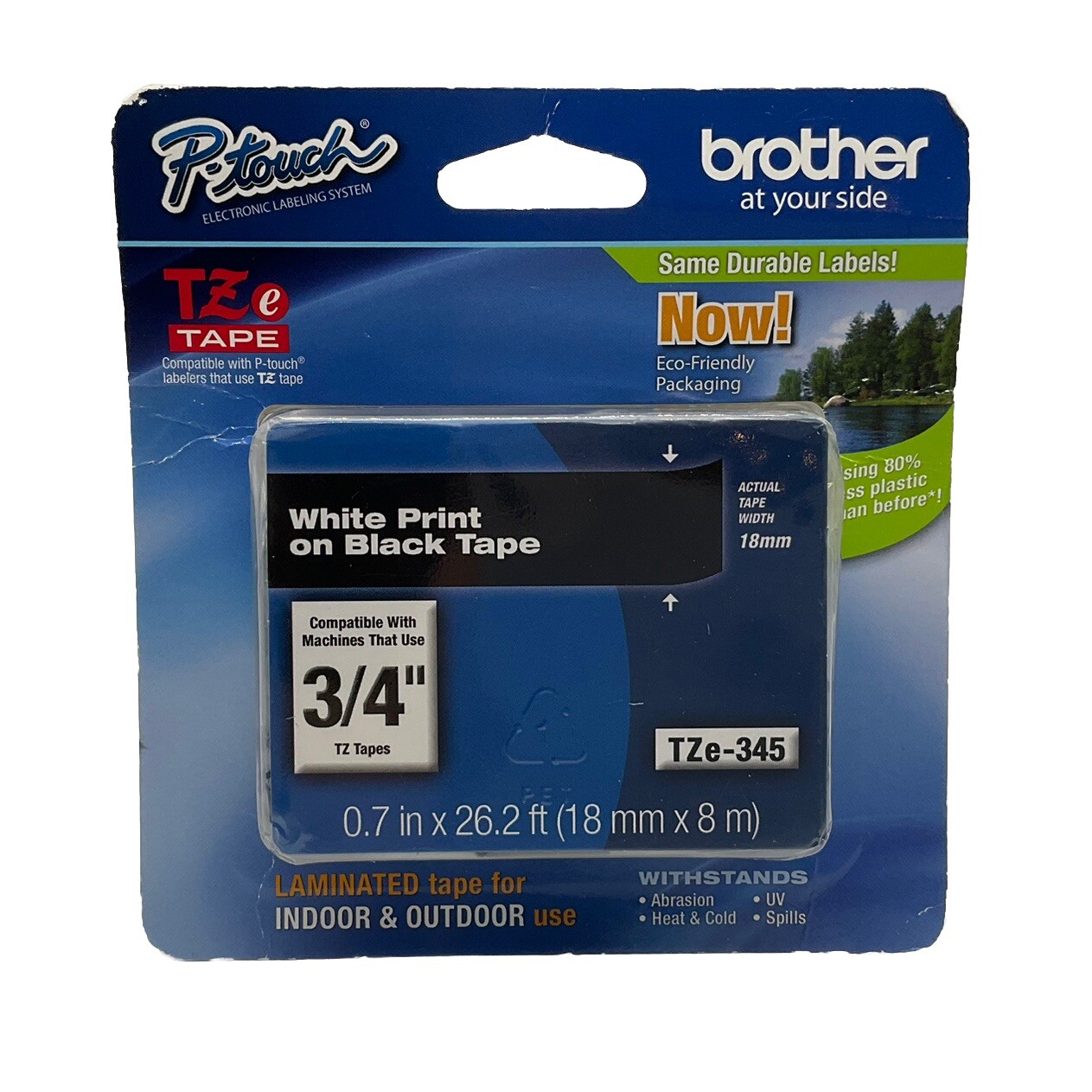 Brother International Tze345 Label Tape - 0.75" Width 1 Each for sale ...