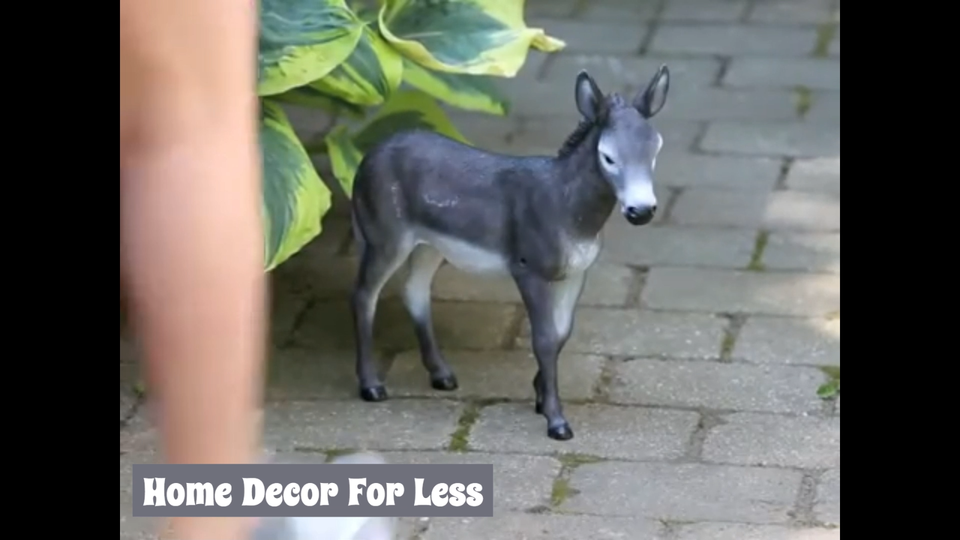 Motion Sensor Activated Barnyard Donkey Garden Farm Sculpture Statue ...