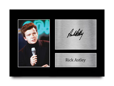 Rick Astley Signed Pre Printed Autograph A4 Photo Gift For a Pop Fan ...