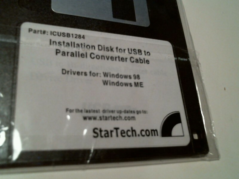 StarTech Installation Disk USB Parallel Converter Cable win 98 3.5 ...