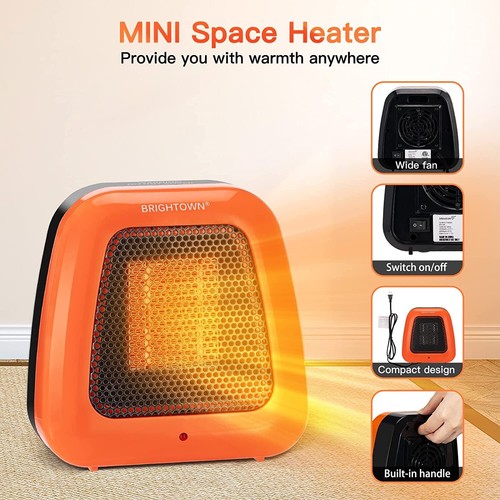 Personal Portable Small Space Heater Indoor Use 400W Mini Heater w ...