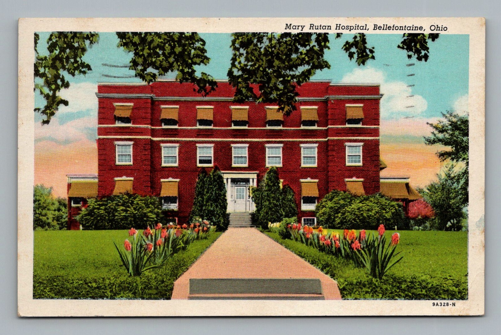 Mary Rutan Hospital Bellefontaine Ohio OH Vtg. Postcard c1940 C15 | eBay