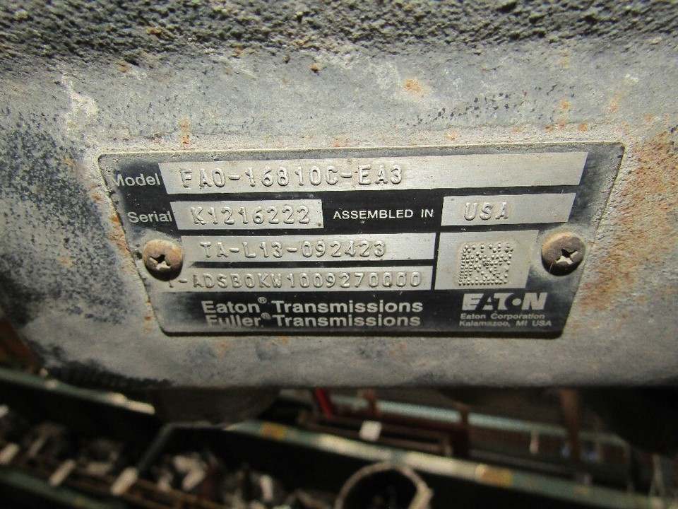 EATON FULLER TRANSMISSION FAO-16810C-EA3 FROM 2018 KENWORTH | eBay