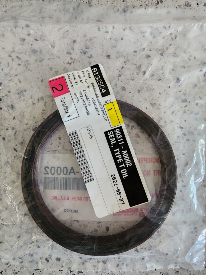 Genuine Toyota Engine Crankshaft Seal (Rear) 90311-A0002 | eBay