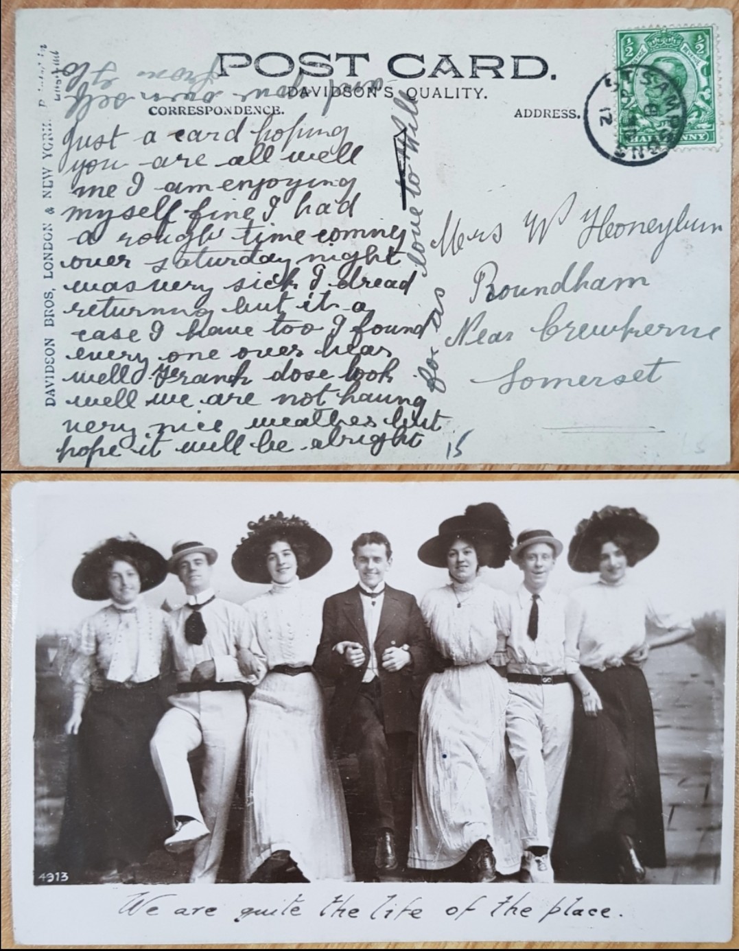 Channel Islands Guernsey ST SAMPSONS 1912 thimble cds pmk theatre/dance ...