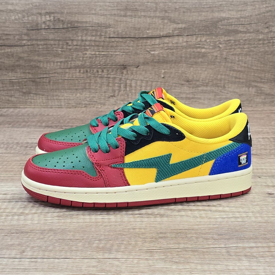 Kool Kiy '85 Low Support Black Colleges Men's Size 6 Blue Yellow Green ...