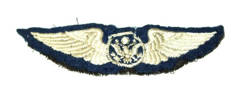 ORIGINAL EMBROIDERED WOOL WW2 BRITISH MADE AAF AIRCREW WINGS BADGE (AS ...
