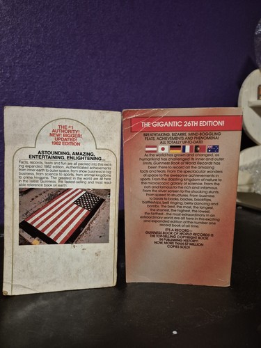 2 Guinness Book Of World Records Vintage Books 1982 And 1988 Releases ...