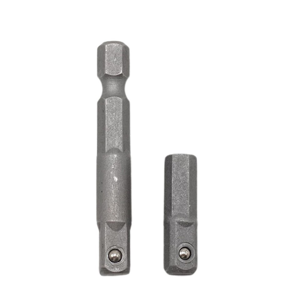 Chrome Vanadium Steel Socket Adapter Converter 14 Hex Shank Drive 2pcs ...