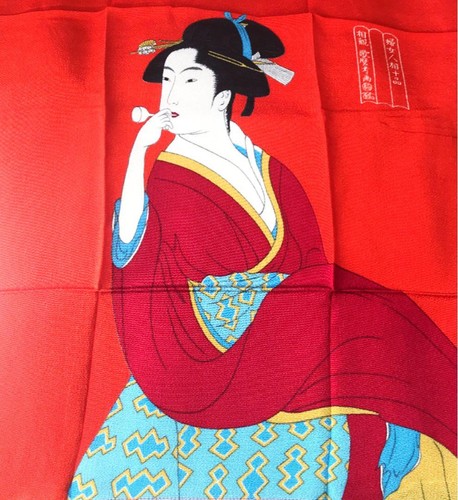 Furoshiki//Ukiyo-E Robust Dyed Tango Crepe Utama Style Wrapping No Box ...