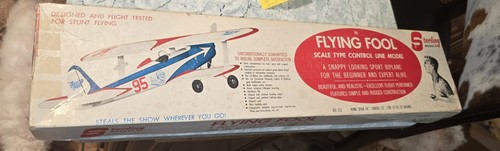 Sterling Flying Fool Stunt Control Line Balsa Model 85% Partial ...