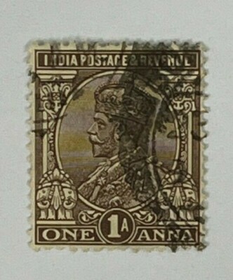 India One Anna Stamp - 1928 King George V KGV (Used Hinged) X21 | eBay