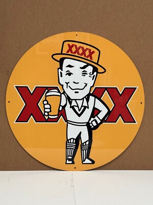 XXXX BEER MAN 560 MM DIAMETER METAL SIGN PERFECT MAN CAVE MR FOUR EX | eBay