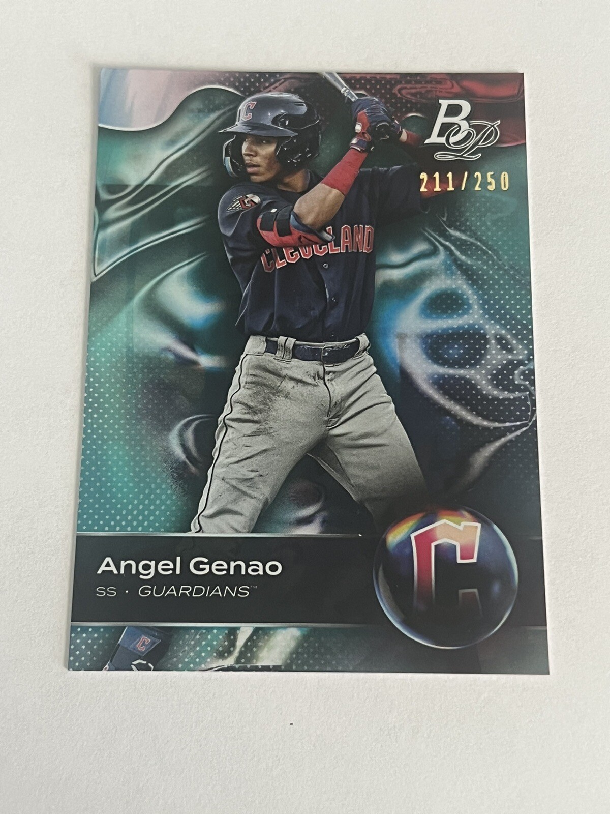 2023 Bowman Platinum Angel Genao Prospect RC Rookie Blue Refractor SP ...