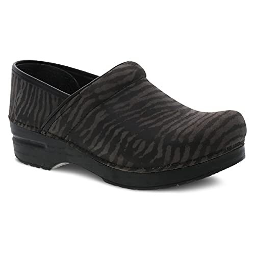 Dansko Women's Professional Clog Black Zebra Suede - 106600202, Black ...