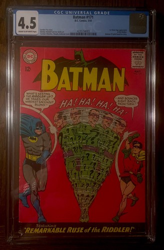 Batman 171 (CGC 4.5) 1st Silver Age Appearance of the Riddler 1965 DC ...