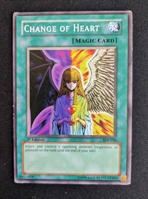 Yu-Gi-Oh Change Of Heart - SDP-030 1st Edition Original Card MP | eBay