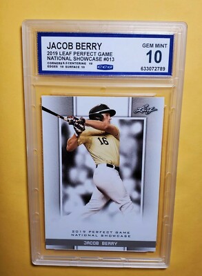 Graded Gem 💎 Mint 10 2019 Leaf JACOB BERRY lsu | eBay