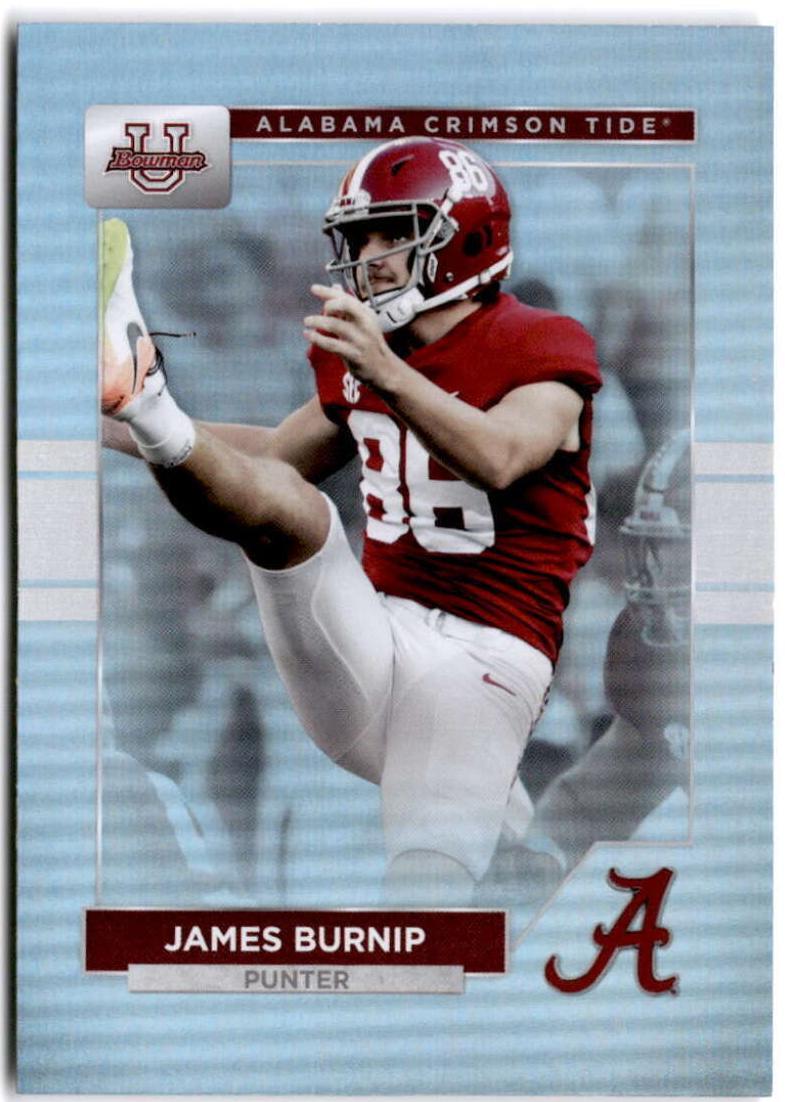 2023 Bowman University Alabama Crimson Tide - James Burnip #36 Rainbow ...