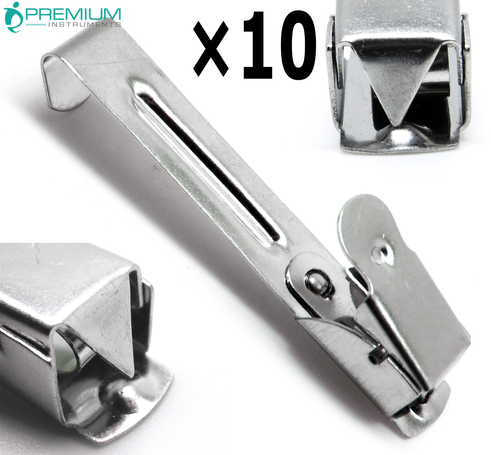 10× Medical X-Ray Film Hanger Clip 2.2" Dental Stainless Steel ...