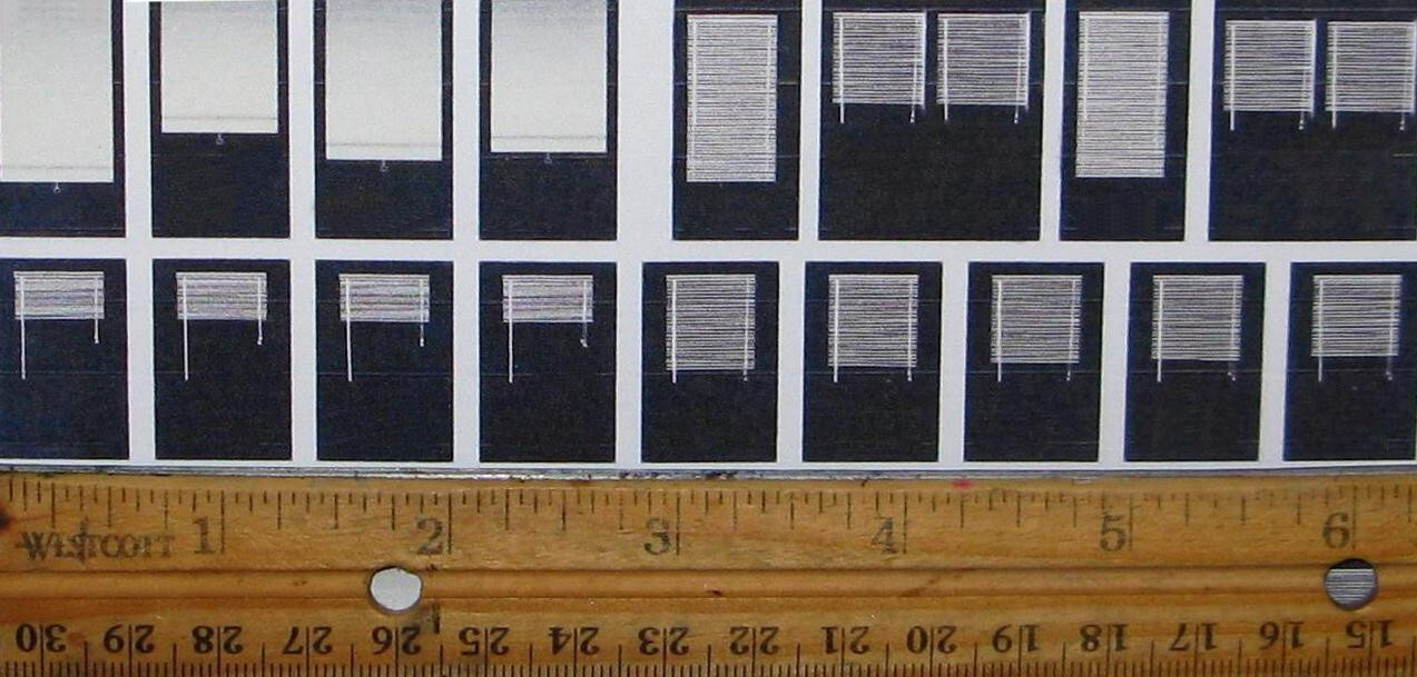 HO SCALE WINDOW SHADES & WINDOW BLINDS STICKERS~BUILT BUILDINGS~MODEL ...