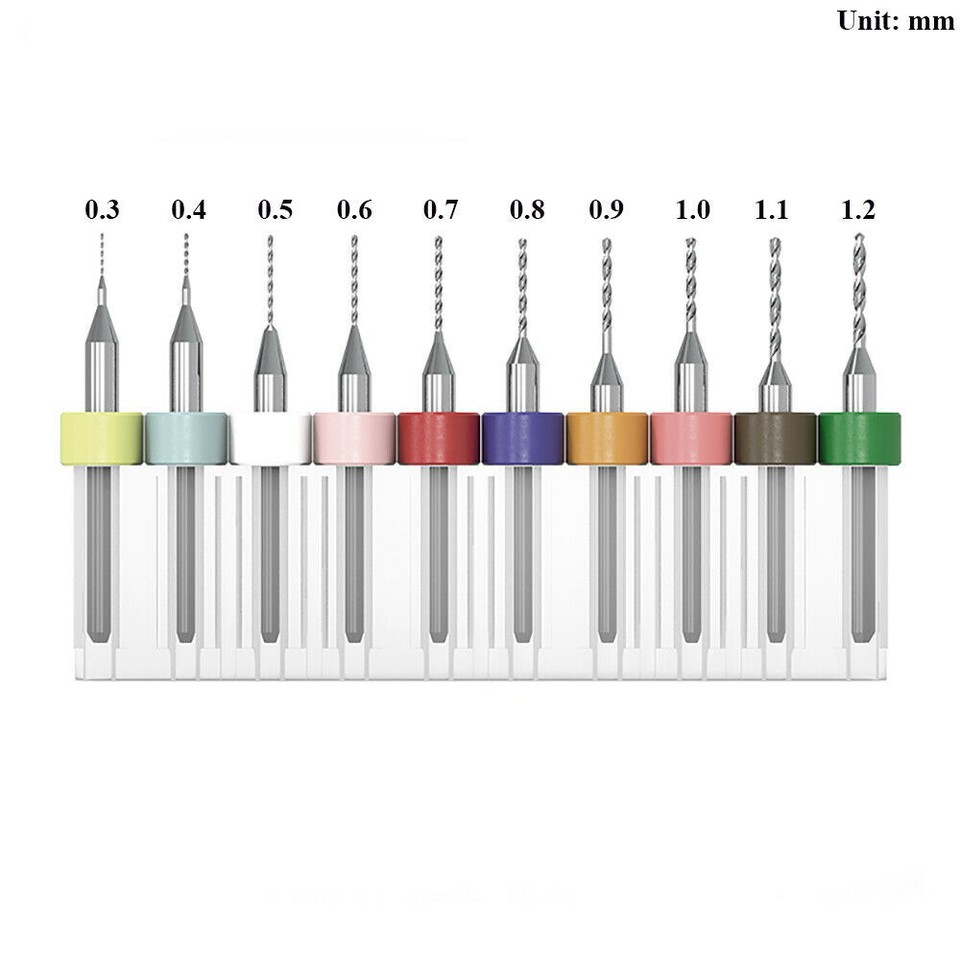 0.1-3.0mm Tungsten Carbide Micro Mini Drill Bits for PCB CNC Dremel ...
