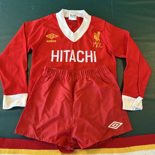 Vintage Liverpool FC Football Shirt/ Shorts/ Scarf Hitachi Kids 1970s ...
