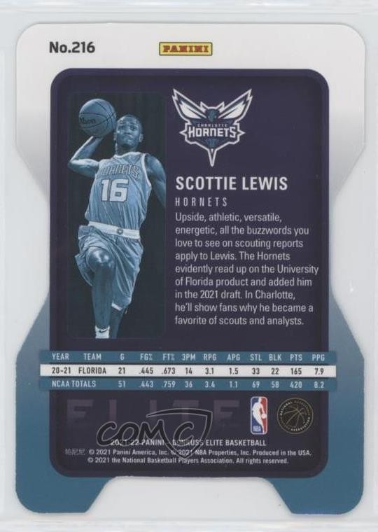 2021-22 Donruss Elite Rookies Status /16 Scottie Lewis #216 Rookie RC ...